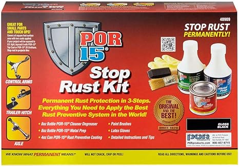 POR-15 40909 Stop Rust Kit - Permanent 3-Step Rust Preventive System ...