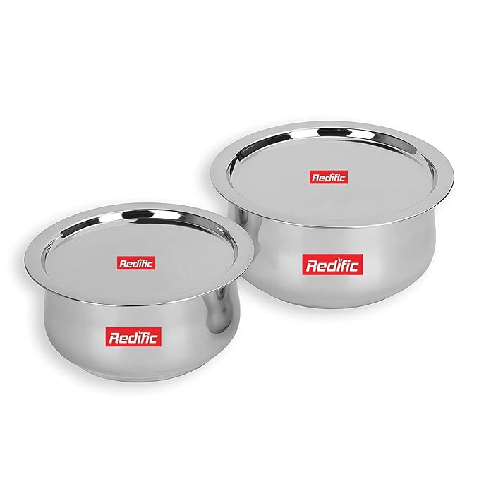 Buy Stainless Steel Tope Set with Lid (2 Pieces, 3100 ML, 2400 ML ...