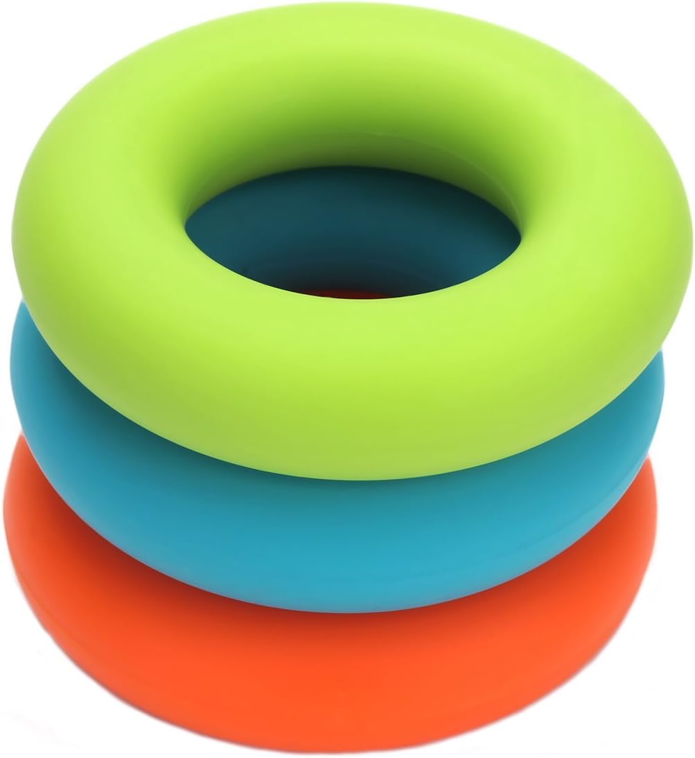 3 x Hand Forearm Trainer | Set of 3 Rings as an exercise Grip Trainer ...