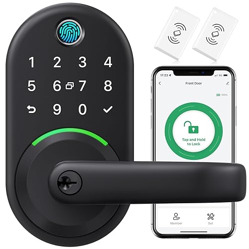 Smart Door Handle Lock with Keypad: Yamiry Fingerprint Smart Knob ...