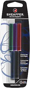 Amazon.com : Sheaffer Refills Multicolor 5 Pack Fountain Pen Cartridge ...