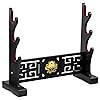 Ekkhysis Loong Sword Stand 3-Tier Padded Hook Katana Stand Holder ...