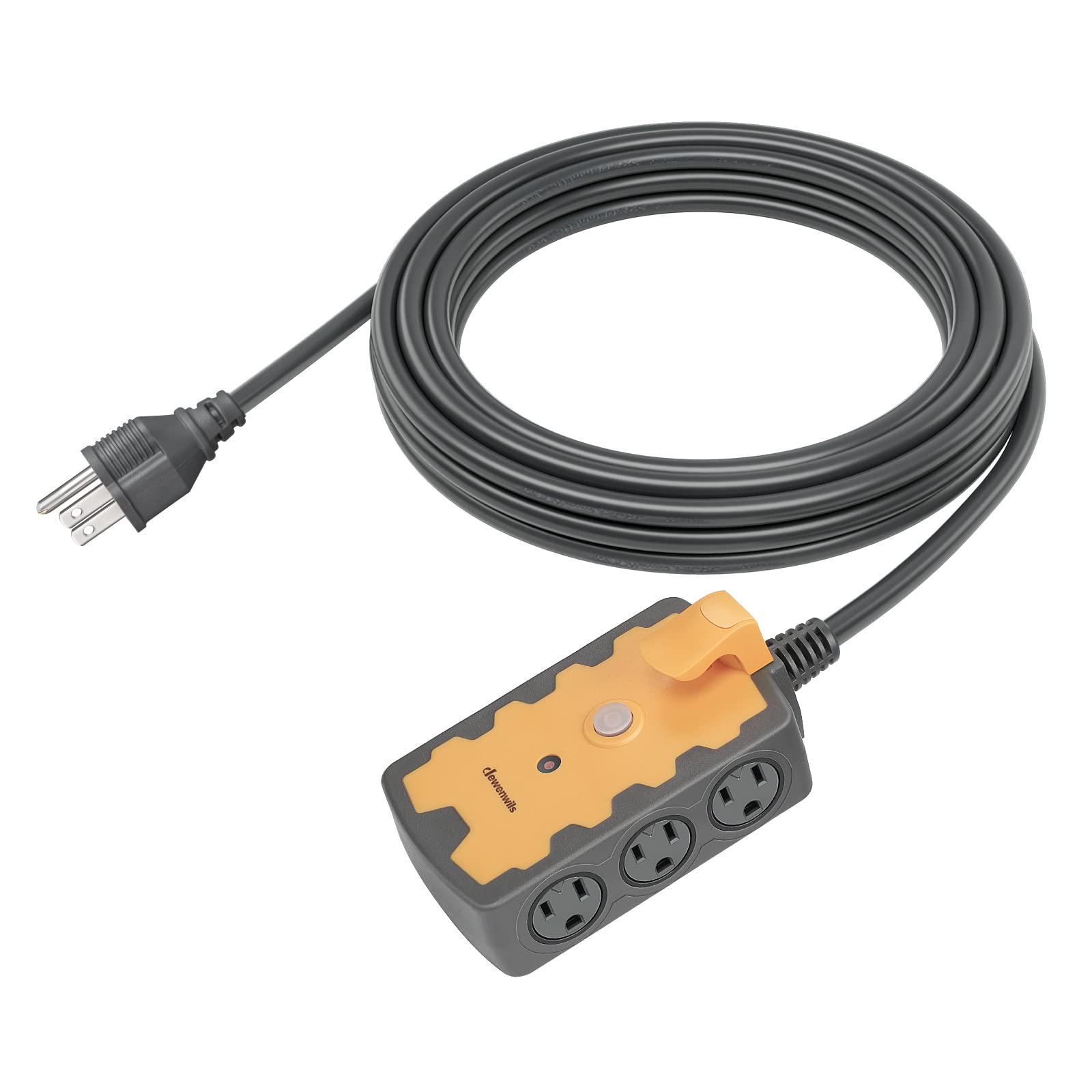 DEWENWILS Workshop Power Strip, 6-Outlets Strip with 15 FT Extension ...