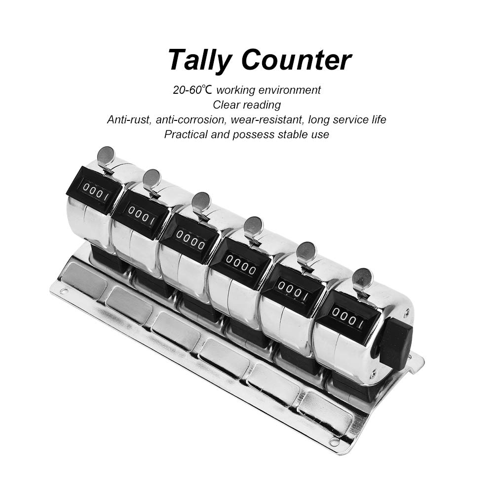 Mua Manual Tally Counter Metal Mechanical Counter 4Digit Conjoined 6 ...
