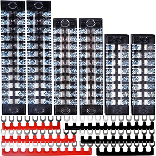 Terminal Blocks Ground Circuit 12PCS/6 Set 8+10+12 Positions 600V 15A ...