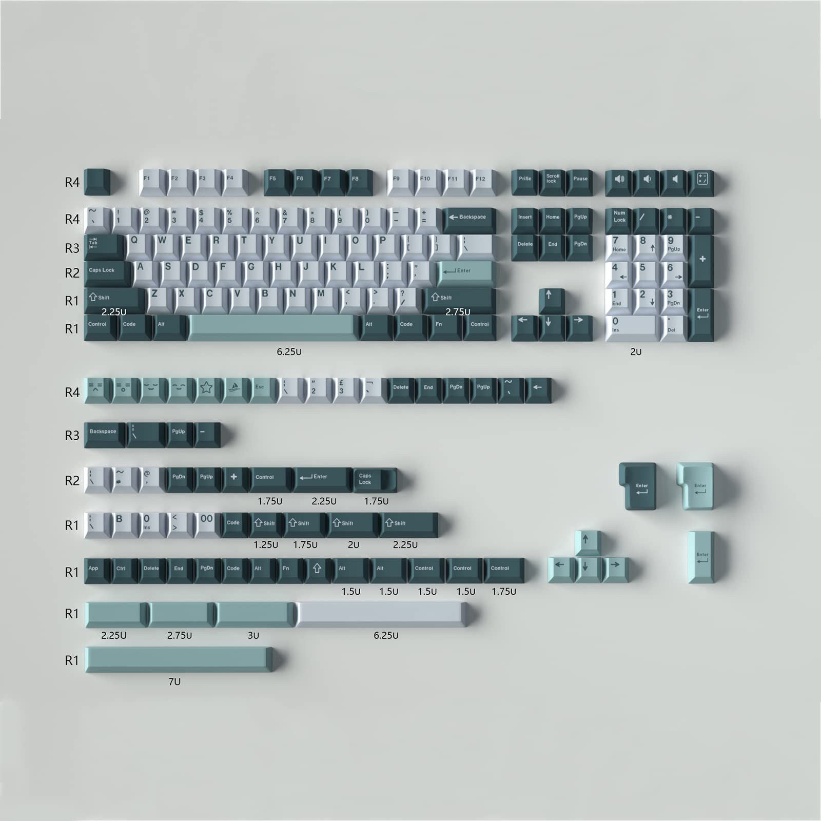 Mua Botanical Keycap Set 172 Keys Doubleshot Alice Keycaps Cherry ...