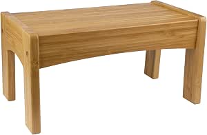 Amazon.com: LAWEI Bamboo Step Stool - Bamboo Seat Stool Foot Rest Stool ...