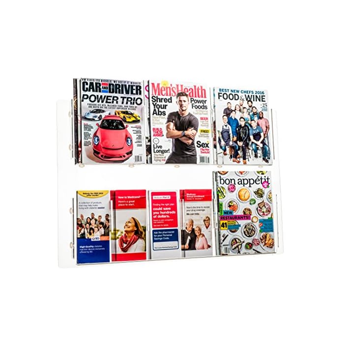 Buy AdirOffice Hanging Magazine Rack - Wall Mounted Newspaper ...