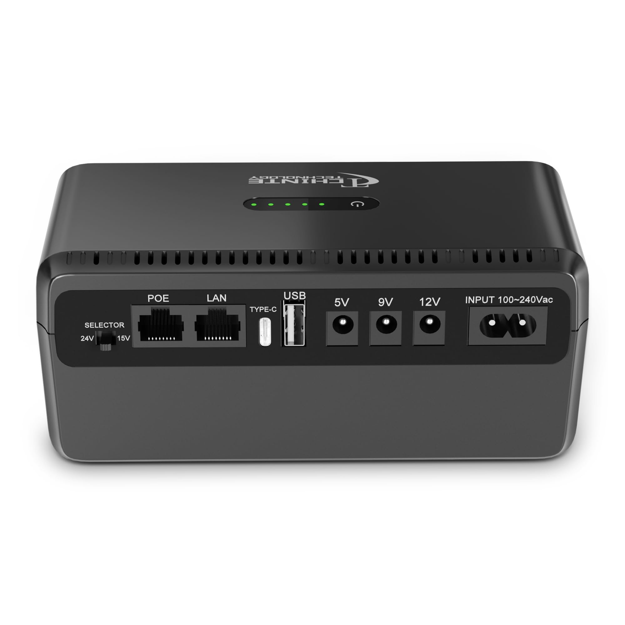 CHINTE Mini UPS 10400mAh, Uninterruptible Power Supply with POE 15V/24V ...