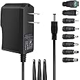 GuanTing Universal AC Adapter 6V 2A Power Supply with 8 DC Plug adapters AC110V to DC6V Power ...