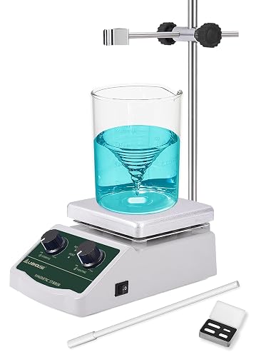 300℃/ 572℉ Magnetic Stirrer Hot Plate 2L Heated Mixer 2000RPM Lab ...