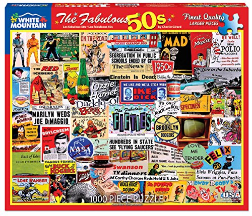 White Mountain Puzzles Fabulous 50s - 1000 Piece Jigsaw Puzzle | Pricepulse
