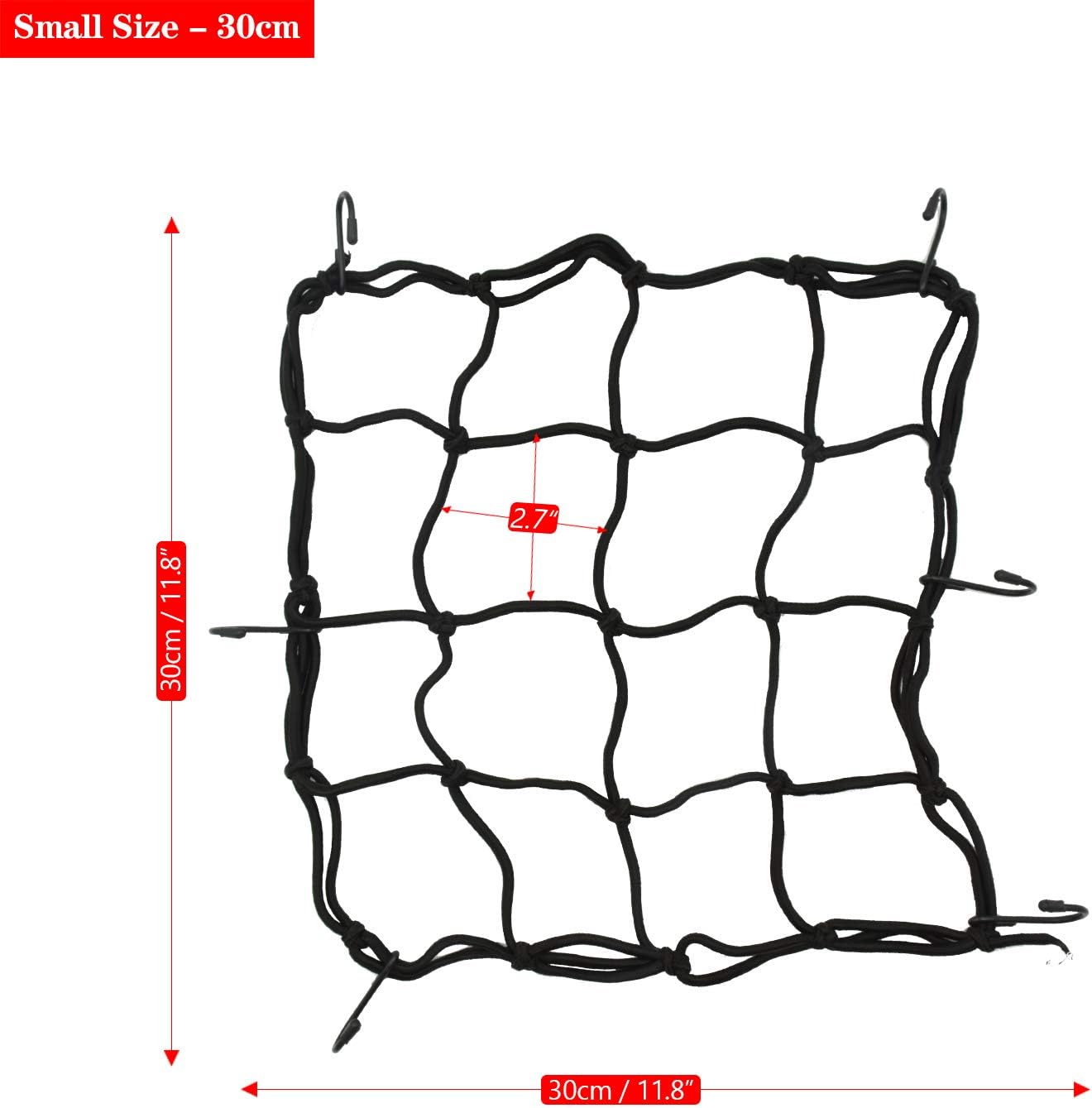 2 Pack Motorcycle Cargo Net Helmet Luggage Net Heavy Duty Bungees Net ...
