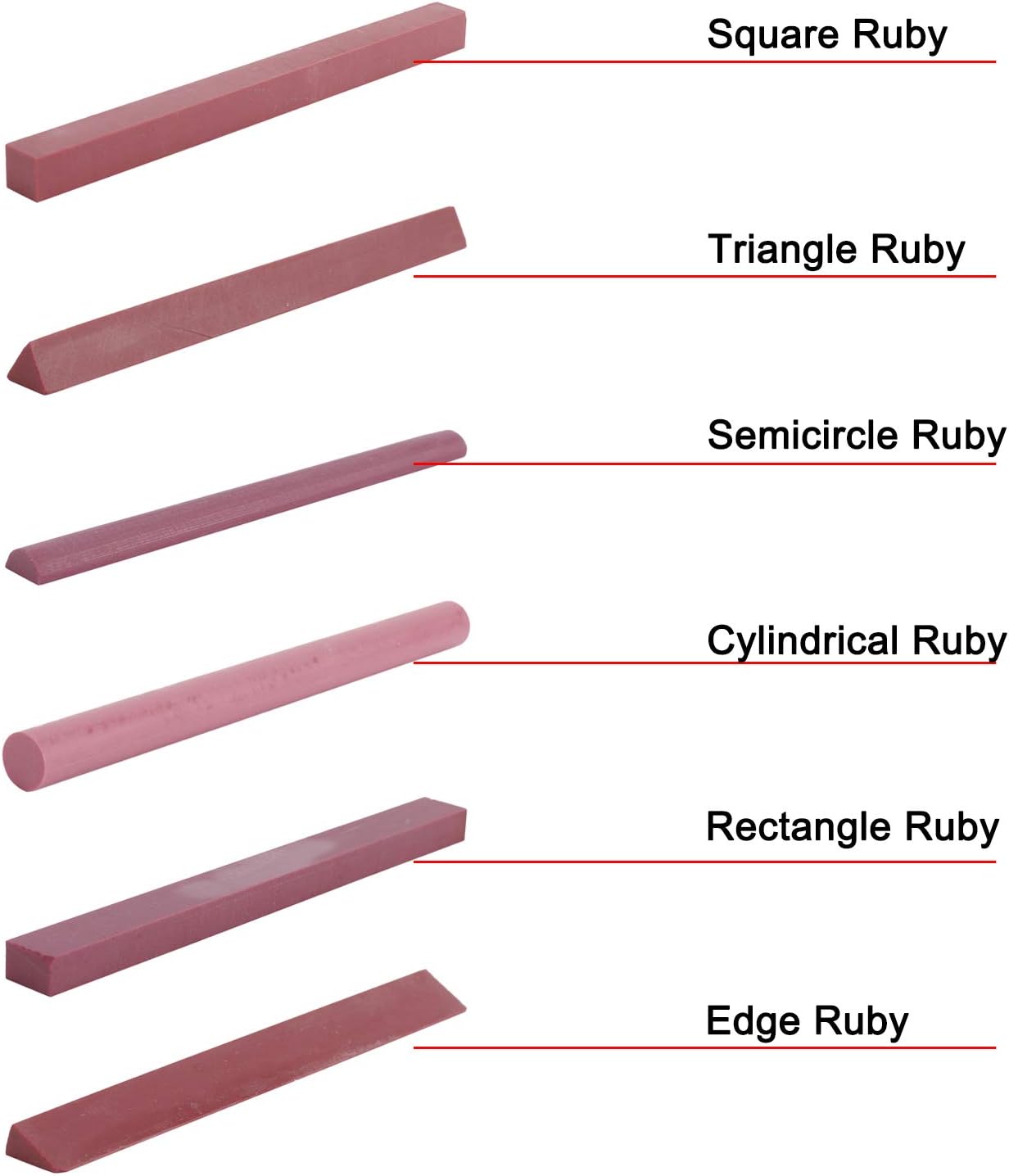 NiceDD 6pcs 3000# Ruby Stone/Whetstone Sharpening Stone Polishing Stone ...