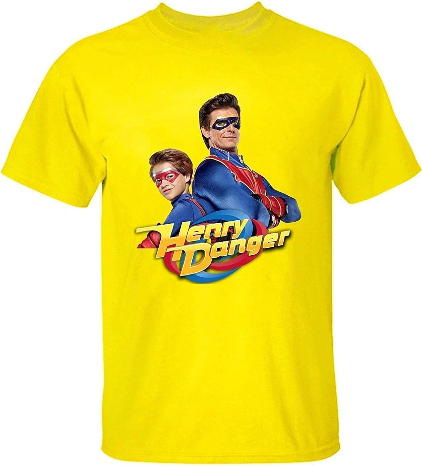 Cool Men's Soft Cotton Henry Danger Poster T Shirt,Yellow,XX-L: Amazon ...