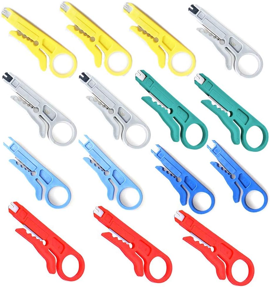 15Pieces Mini Wire Stripper Punch Down Cutter Striping Tool Mini Wire ...