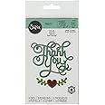 Amazon.com: Sizzix, Multi Color, Thinlits Die Set 660368, Happy Birthday to You Phrase by Jen ...