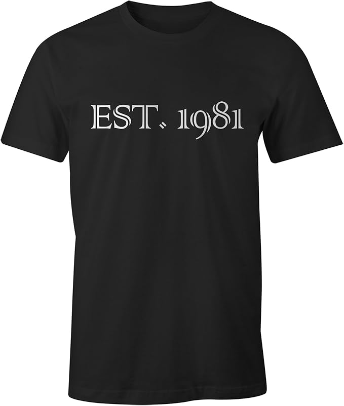 EST 1981 Established 36 Years Old Anniversary 36th Birthday T-Shirt for ...