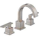 Delta Faucet Velum Widespread Bathroom Faucet 3 Hole, Brushed Nickel Bathroom Sink Faucet, 2 ...