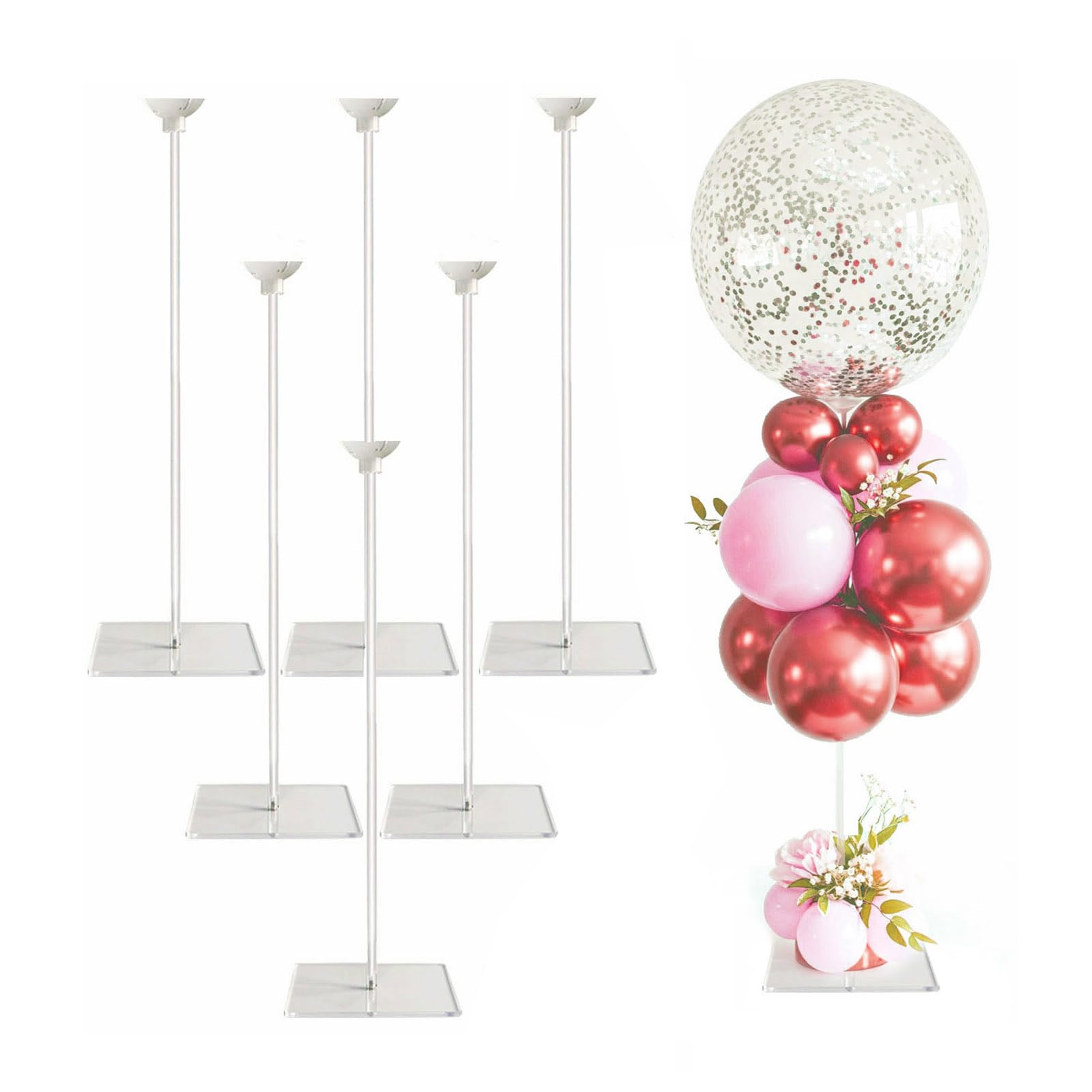 Reusable Acrylic Balloon Stand Kit – Heavy Duty Tabletop Display with ...