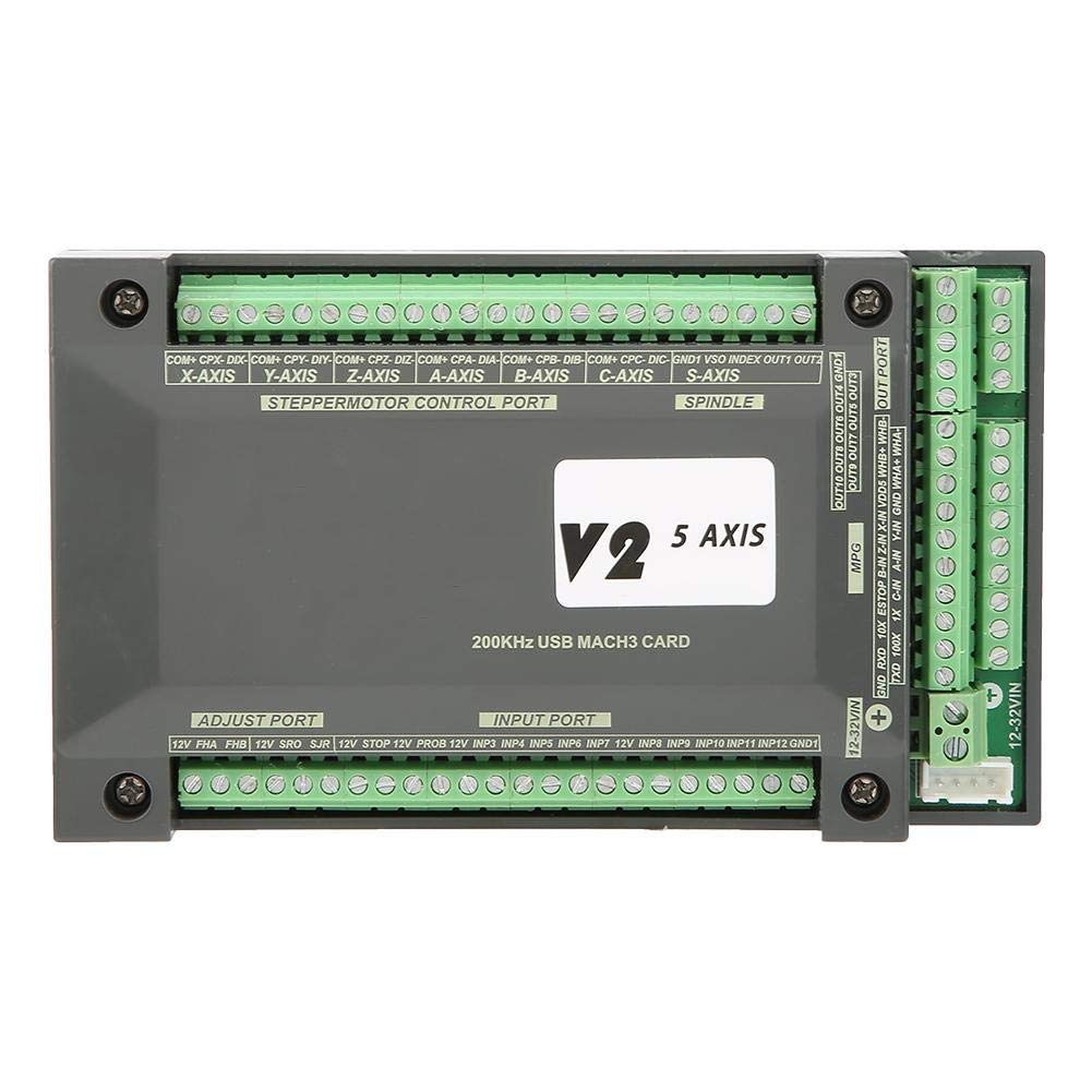 NVUM 5 Axis CNC Motion Controller MACH3 USB Interface Board Card for Stepper Motor – BigaMart
