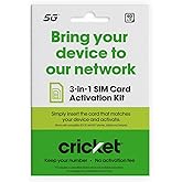 Amazon.com: Cricket Wireless BYOD SIM Card Kit 5G, 5G+, 4G, LTE : Cell ...