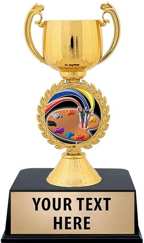 Crown Awards Art Trophies with Custom Engraving, 6" Personalized Artist ...