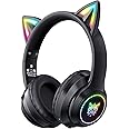 Amazon.com: SIMGAL Bluetooth Cat Ear Headphones for Kids, Wireless ...