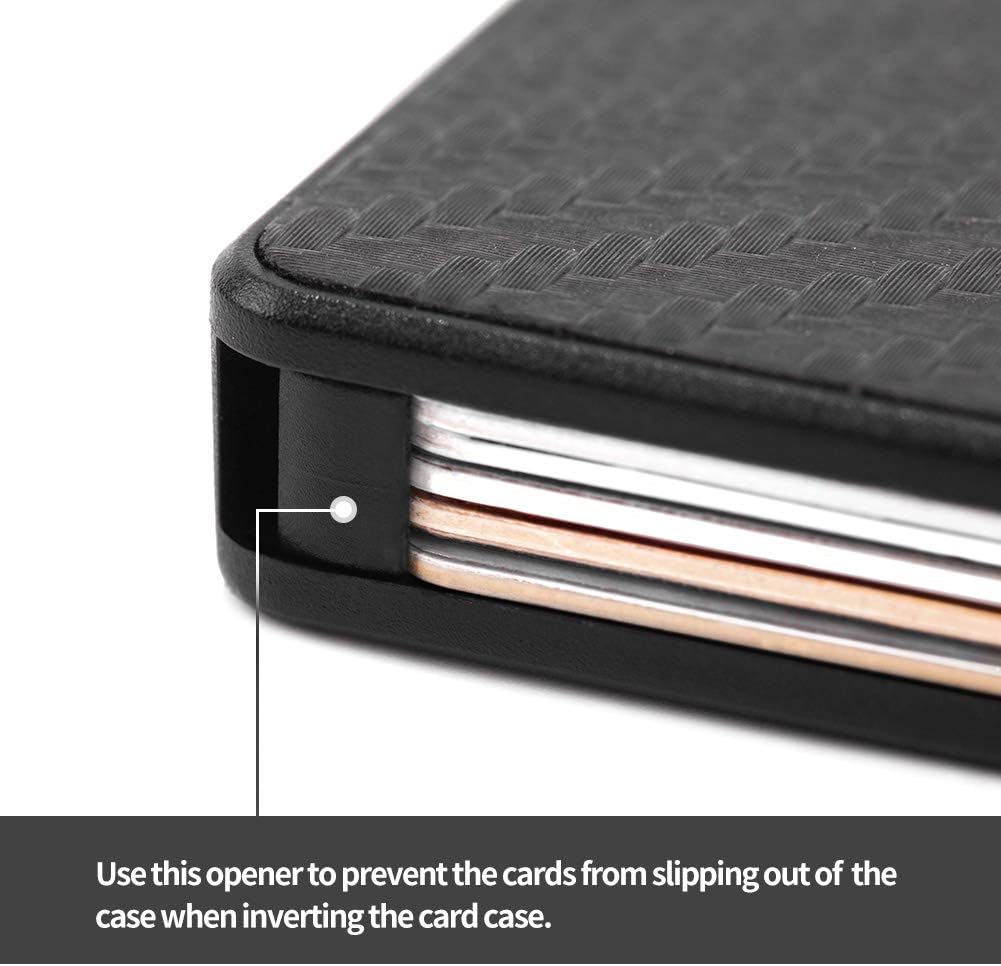 Smart Automatic Card Holder Slim RFID Blocking Card Wallet Carbon Fibre ...