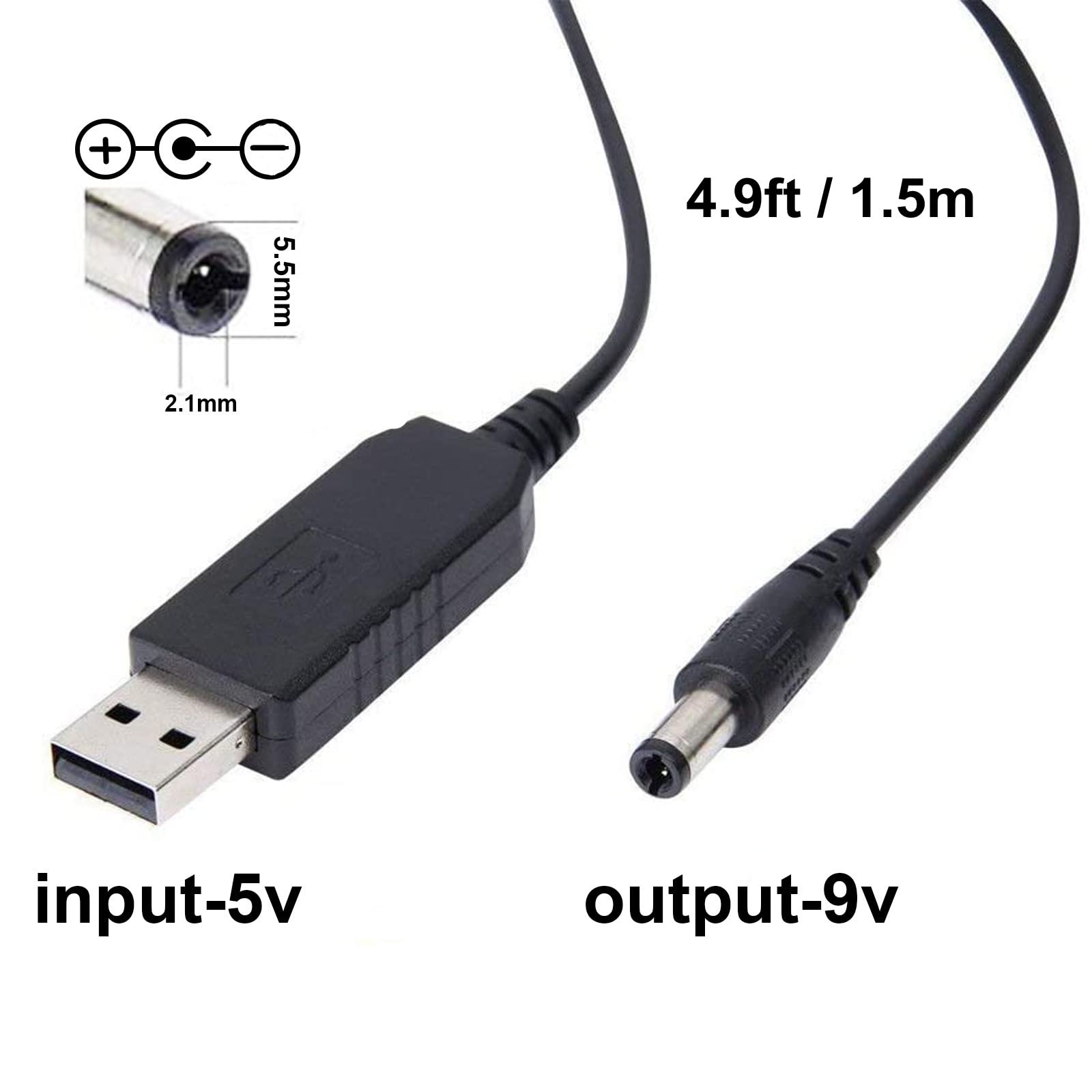 Mua USB DC 5V to DC 9V Voltage Power Supply Cable - USB to 9V Cable ...