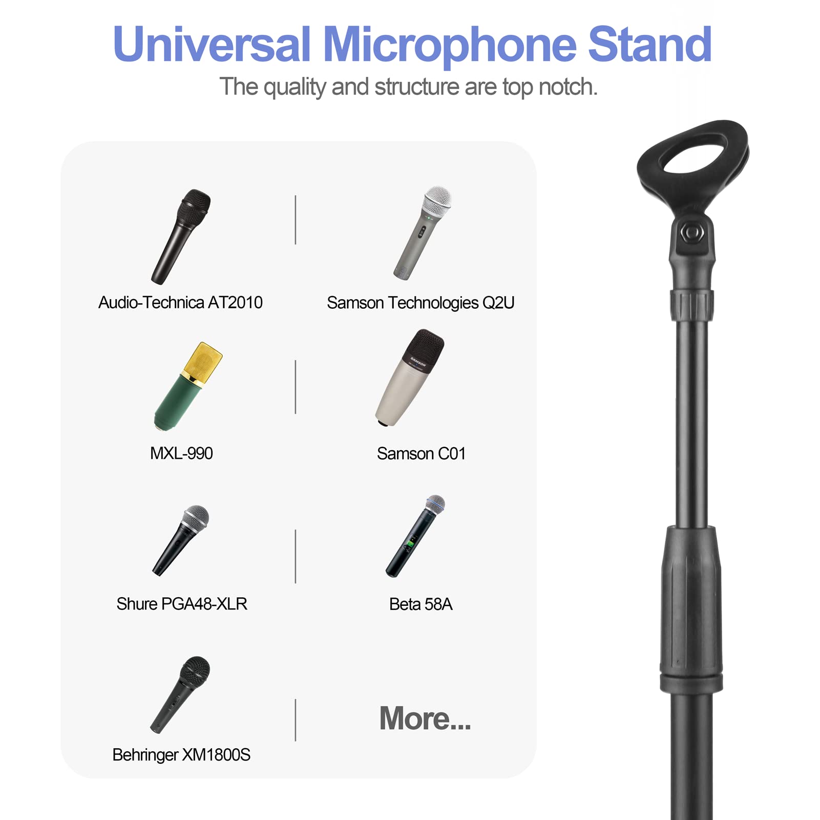 Mua Microphone Stand, Adjustable Karaoke Mic Holder for Singing ...