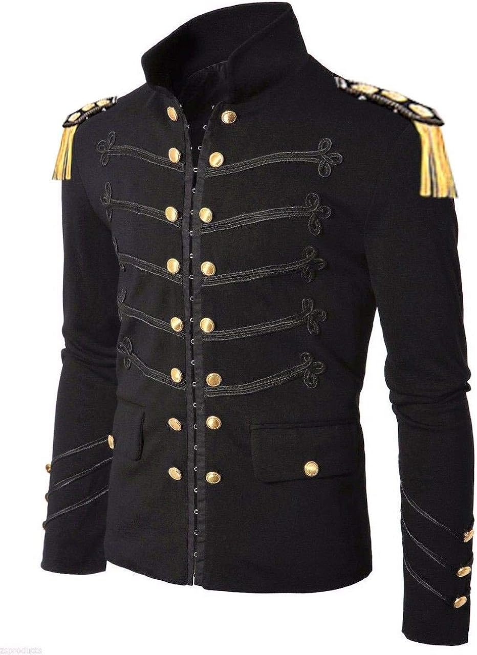 Amazon.com: Black Gothic Embroidery Military Napoleon Jacket (S): Clothing