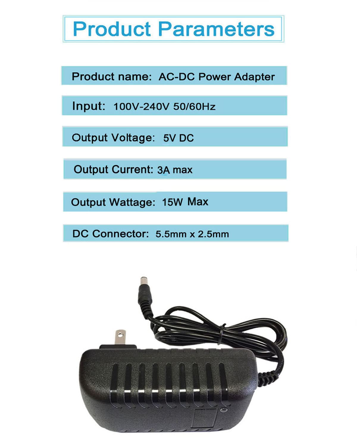 Mua 5Volt 3Amp Power Adapter 100V-240V AC to DC Converter 5V 3A 2A 1A Power Supply Adapter 15W ...