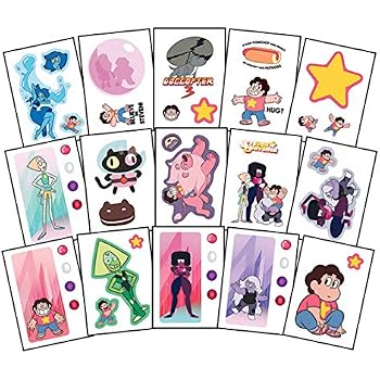 Amazon.com: Steven Universe Stickers - Complete Set of 15 Vending ...