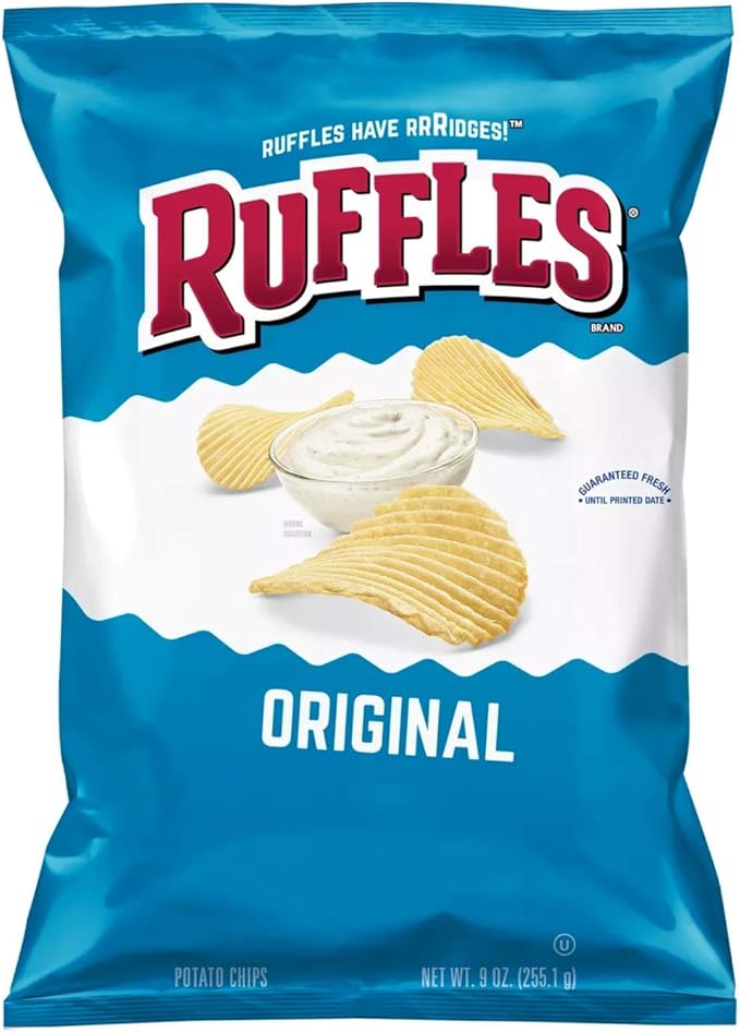 Amazon | 【 9個セット 】Ruffles Original Flavor Ridged Potato Chips - 9 oz ...