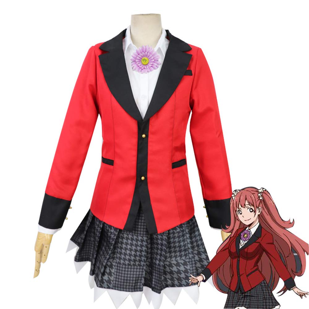 Buy Deciduous Kakegurui Runa Yomozuki Cosplay Costume Women Jabami ...