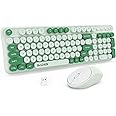 Amazon.com: Green Wireless Keyboard and Mouse,Cute Retro Typewriter ...
