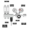 FZONE Pro Series Aquarium Dual Stage CO2 Regulator Adjustable Output ...
