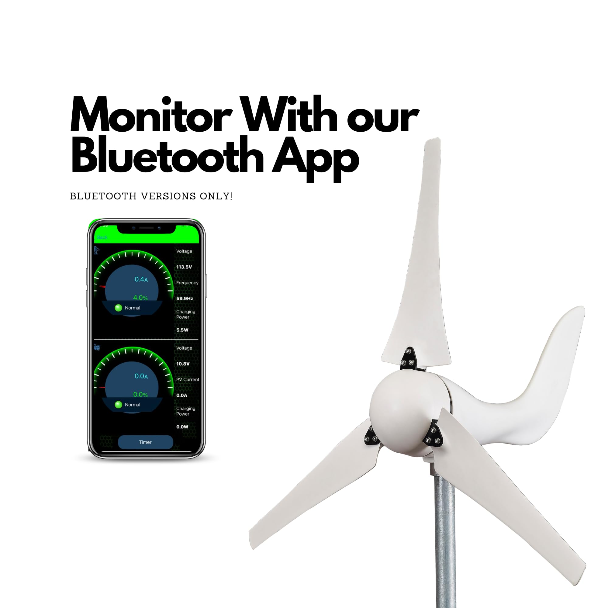 Mua 400W 12V Bluetooth Land and Marine Wind Turbine Generator kit ...