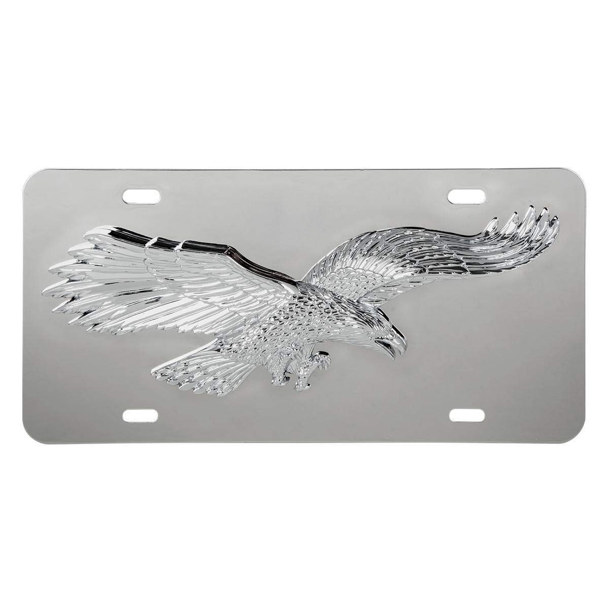 Mua 60287 Stainless Steel License Plate w/ 3D Flying Eagle Emblem, 4 ...