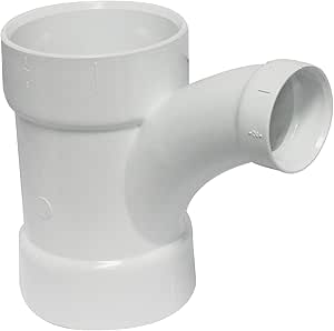 Canplas 194337 PVC DWV Long Turn TY, 4 x 4 x 2-Inch, White - Pipe ...