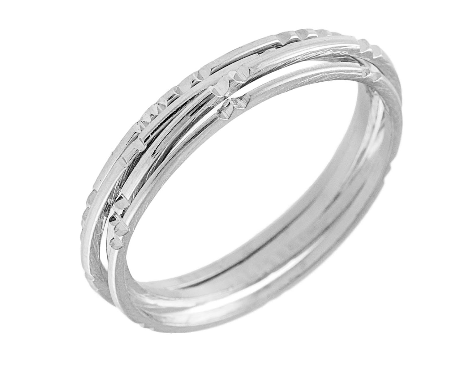 Amazon.com: Stacking Silver Ring Thin Rings Set of 5 Silver Rings: Handmade