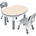 Amazon.com: UNICOO Kids Table and Chairs Set - Toddler Table and Chair ...