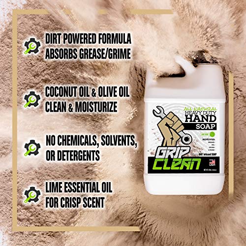 Grip Clean | Ultra Heavy Duty Waterless Hand Cleaner | Dirt-Infused ...