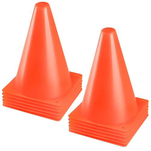 Ptaedex 7 Inch Orange Cones Soccer Cones Agility Field Marker Cone for ...