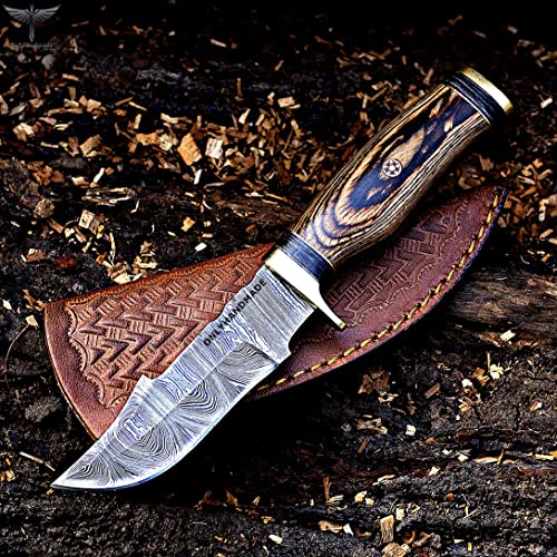 ONLYHANDMADE 8" Beautiful Damascus Knife Made of Remarkable Damascus ...