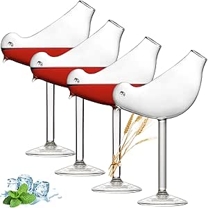 Amazon.com | Cocktail Glass Bird Glasses Bird Shaped Martini Glass ...