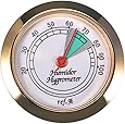 Amazon.com: Medium Round Analog Hygrometer Humidity Gauge Humidor: Home ...