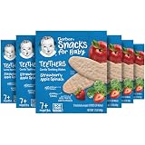 Amazon.com: Gerber Snacks for Baby Teethers, Gentle Teething Wafers ...