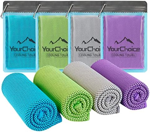 Your Choice 4 Pack Cooling Towels for Neck and Face, Ideal Cooling ...
